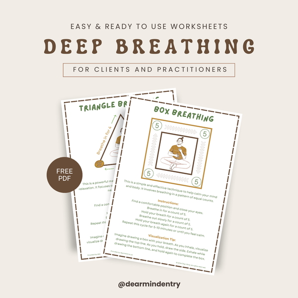 Deep Breathing Exercise Worksheet – Dear Mind